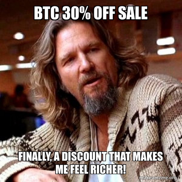 BTC 30% off sale Finally, a discount that makes me feel richer! - Big ...