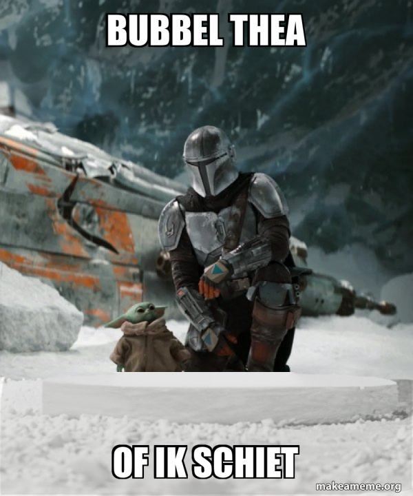 bubbel thea of ik schiet - Baby Yoda and Mando Meme Generator