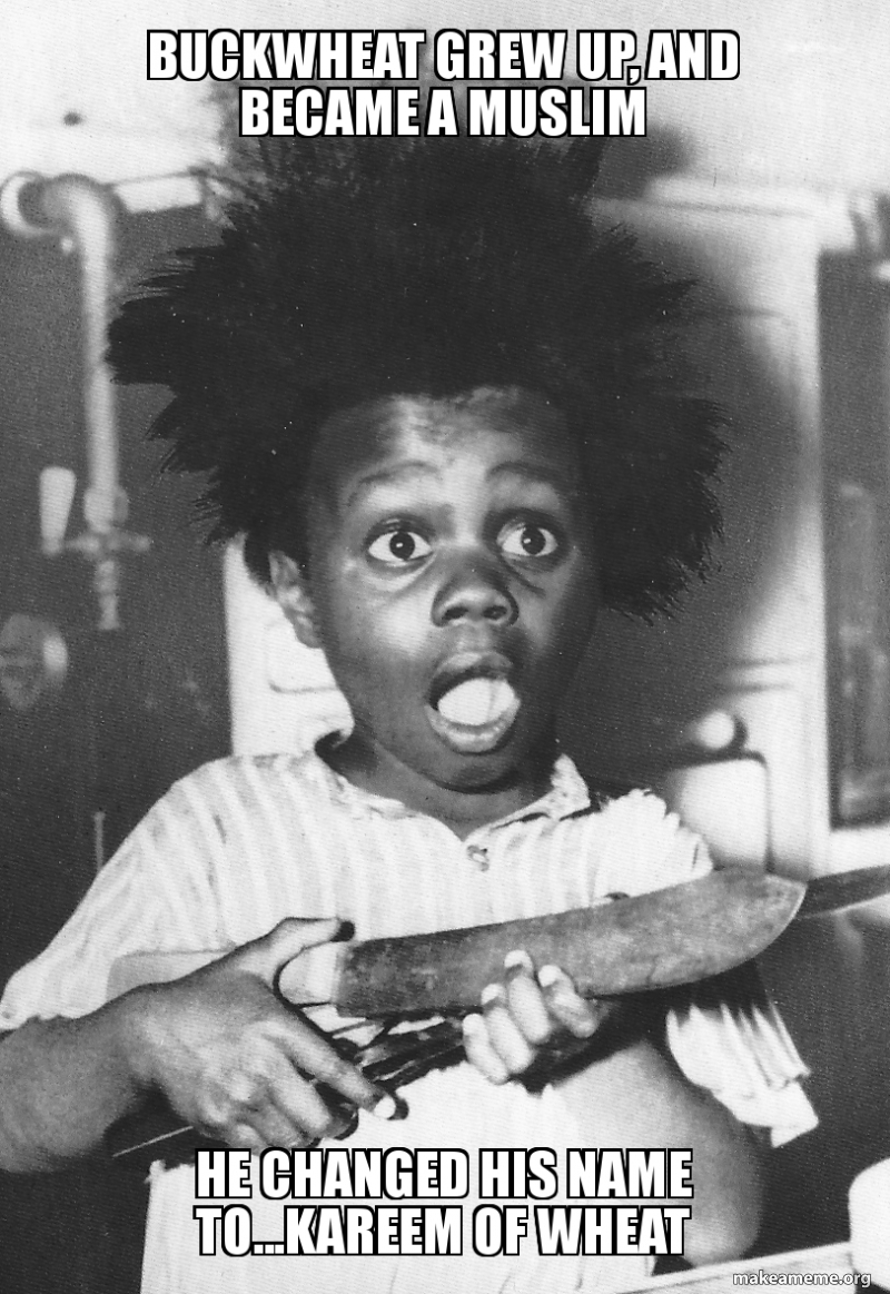 buckwheat grew up, and became a muslim he changed his name to...kareem ...