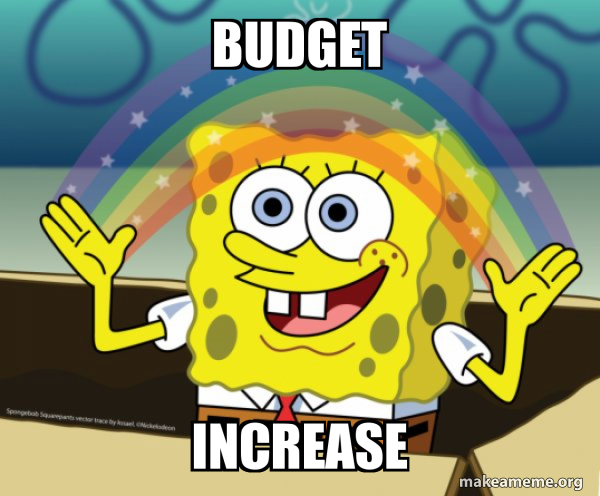 Budget Increase - Rainbow SpongeBob Meme Generator
