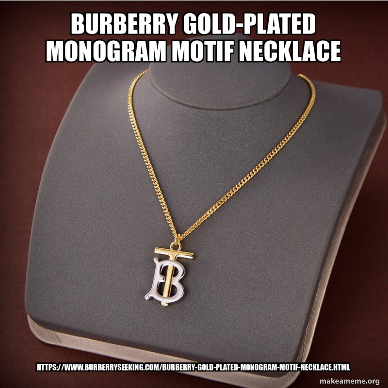 Burberry Gold-plated Monogram Motif Necklace https://www ...