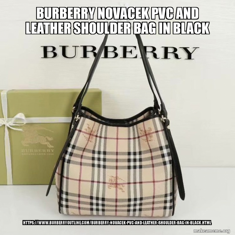 Burberry Novacek Pvc And Leather Shoulder Bag In Black https://www ...