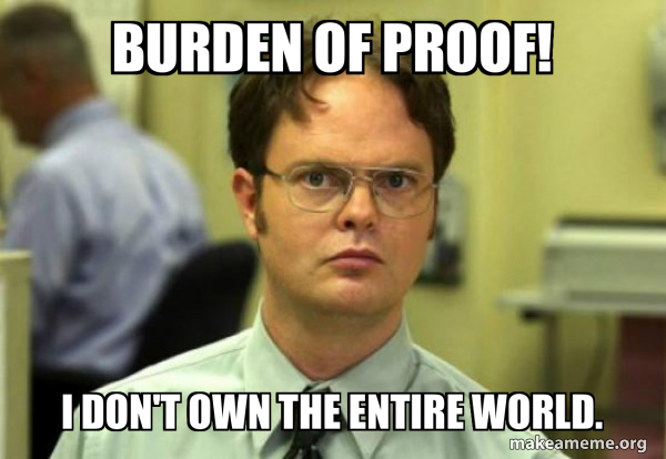Burden of Proof! i don't own the entire world. - Schrute Facts (Dwight ...