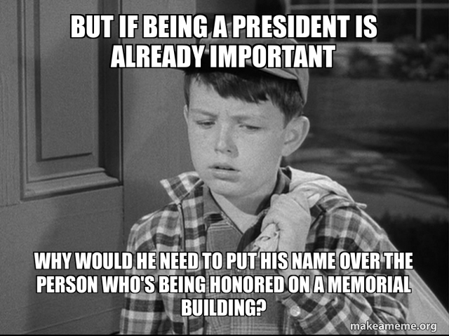 BUT IF BEING A PRESIDENT IS ALREADY IMPORTANT WHY WOULD HE NEED TO PUT ...