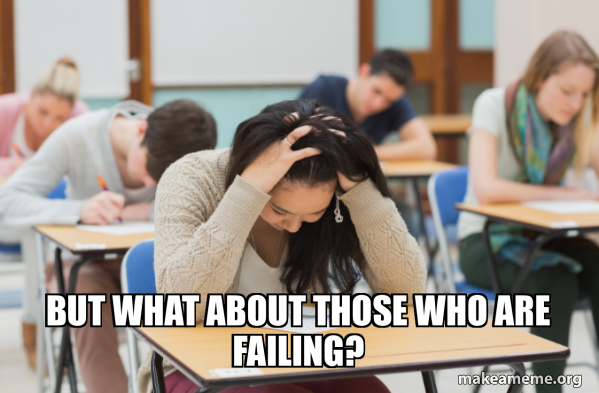 but what about those who are failing? Meme Generator