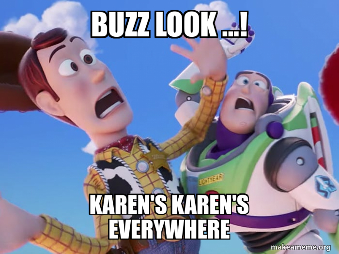 Buzz look ...! Karen's Karen's everywhere Meme Generator