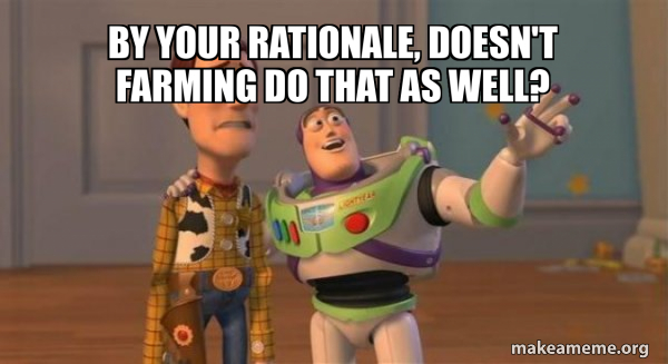 By your rationale, doesn't farming do that as well? - Buzz and Woody ...