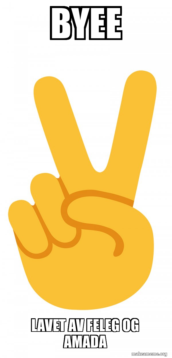 byee lavet av Feleg og Amada - Peace Sign Emoji Meme Generator