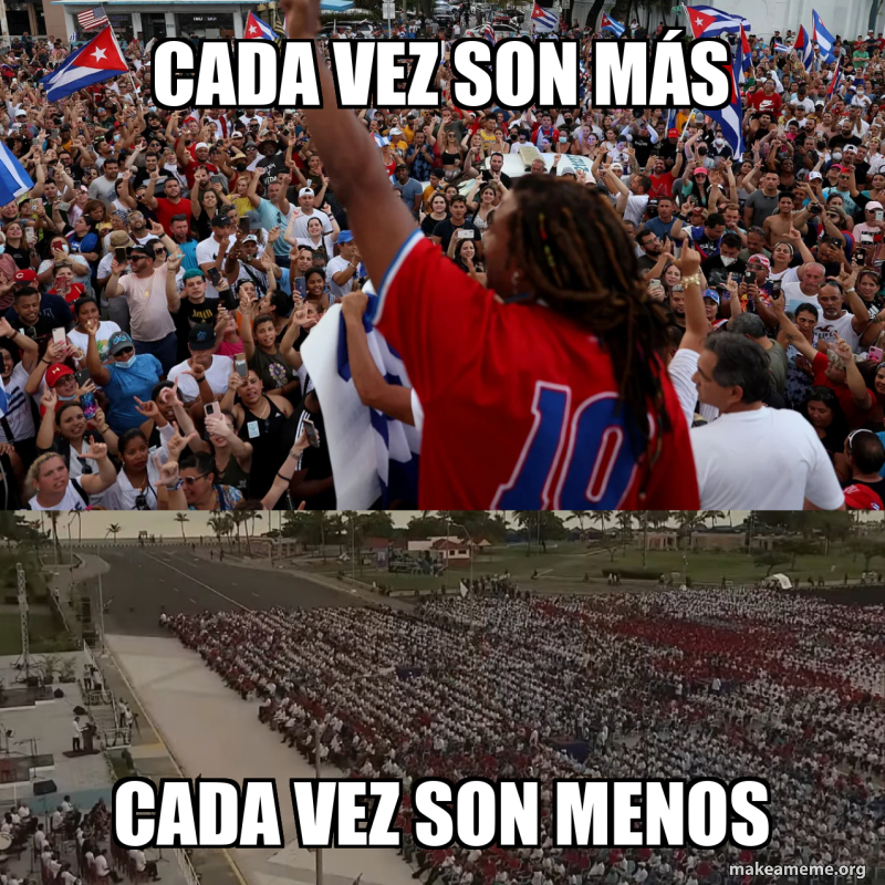cada vez son más cada vez son menos Meme Generator
