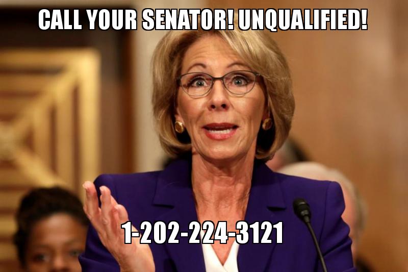 Call your senator! unqualified! 1-202-224-3121 Meme Generator