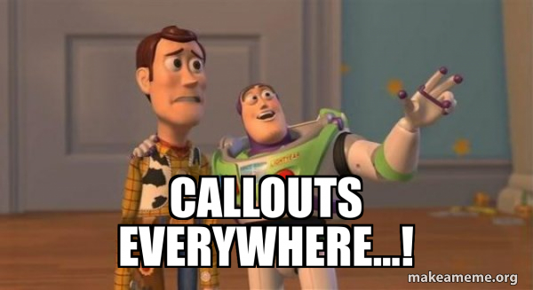 CALLOUTS EVERYWHERE…! - Buzz and Woody (Toy Story) Meme Meme Generator