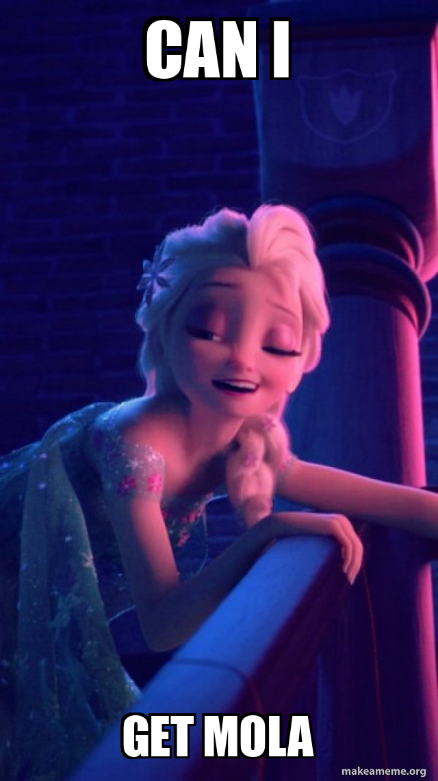 can I GET MOLA - Drunk Elsa Meme Generator