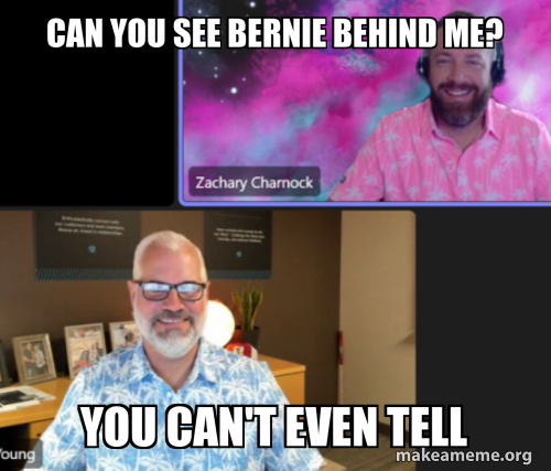 Can you see Bernie behind me? you can't even tell Meme Generator