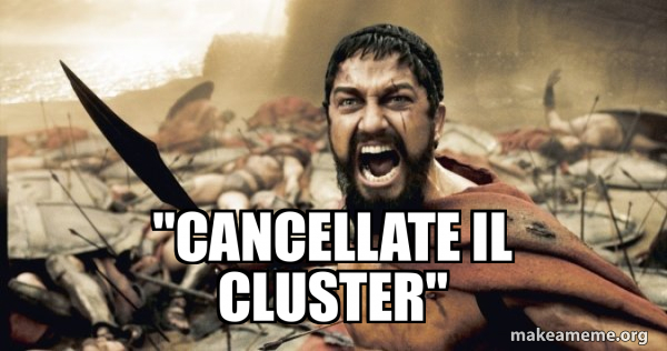 "CANCELLATE IL CLUSTER" - The 300 Meme Generator
