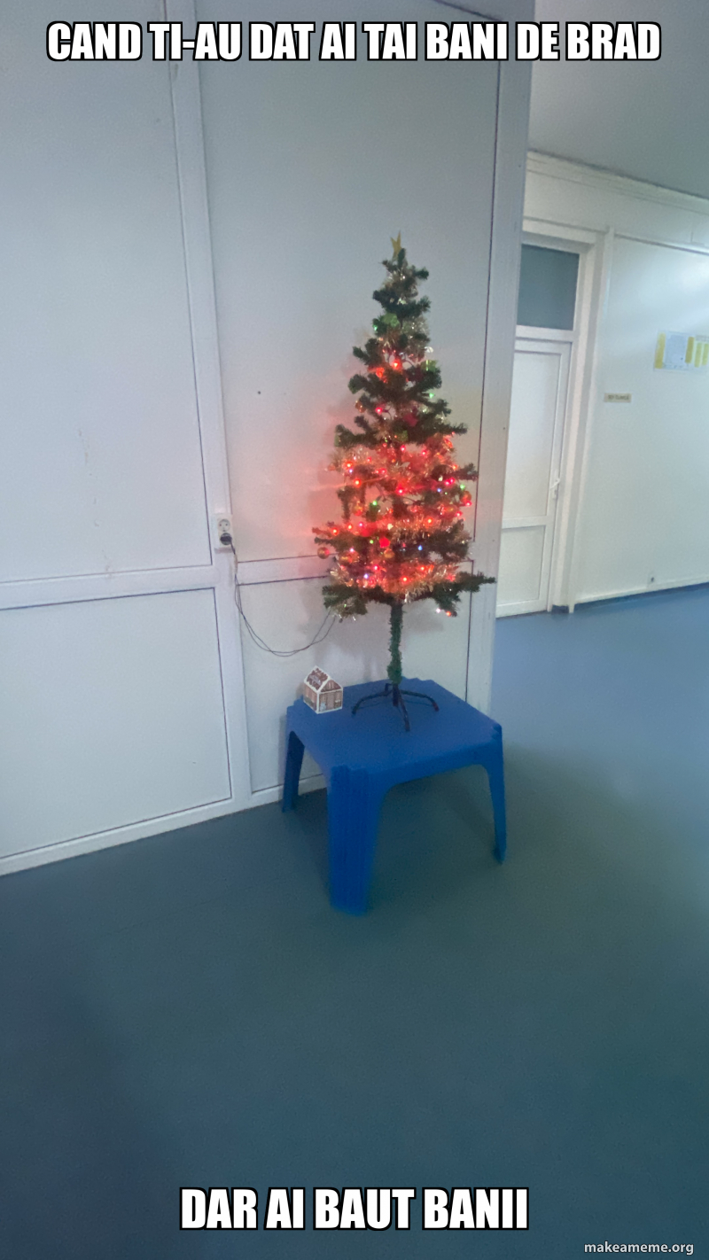 Cand ti-au dat ai tai bani de brad Dar ai baut banii Meme Generator