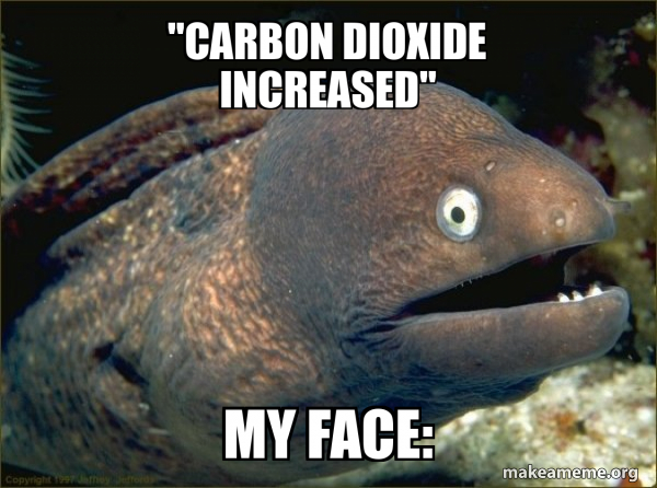 "Carbon Dioxide Increased" My Face: - Bad Joke Eel Meme Generator