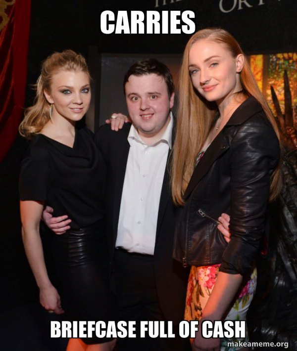 carries briefcase full of cash - Good Luck John Meme Generator