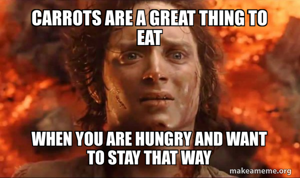 Carrots are a great thing to eat when you are hungry and want to stay ...
