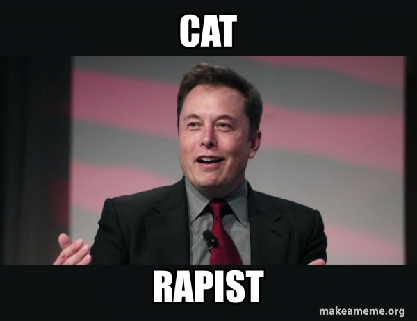 Cat Rapist - Elon Musk Meme Generator