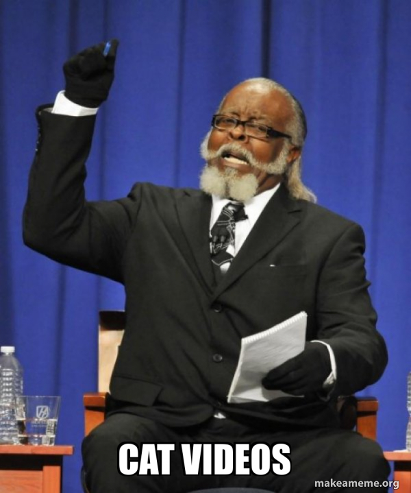 CAT VIDEOS - Too Damn HIgh Meme Generator