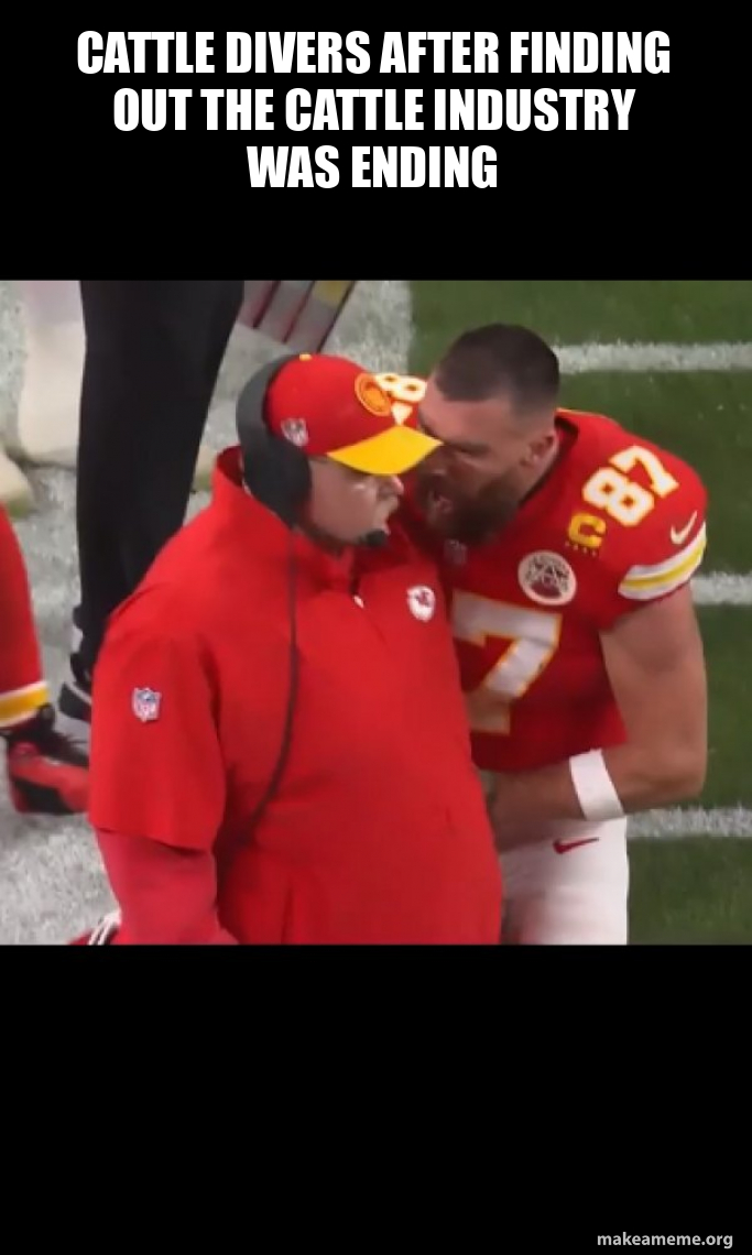 Cattle divers after finding out the cattle industry was ending - Travis ...