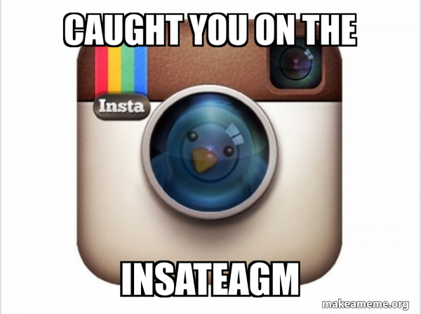 caught you on the insateagm - Instagram twitter Meme Generator