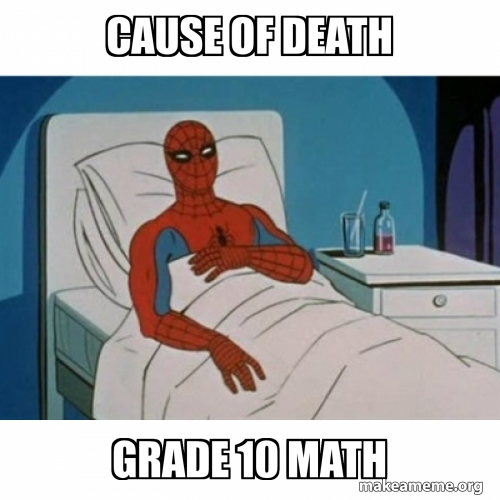 cause of death grade 10 math - math Meme Generator
