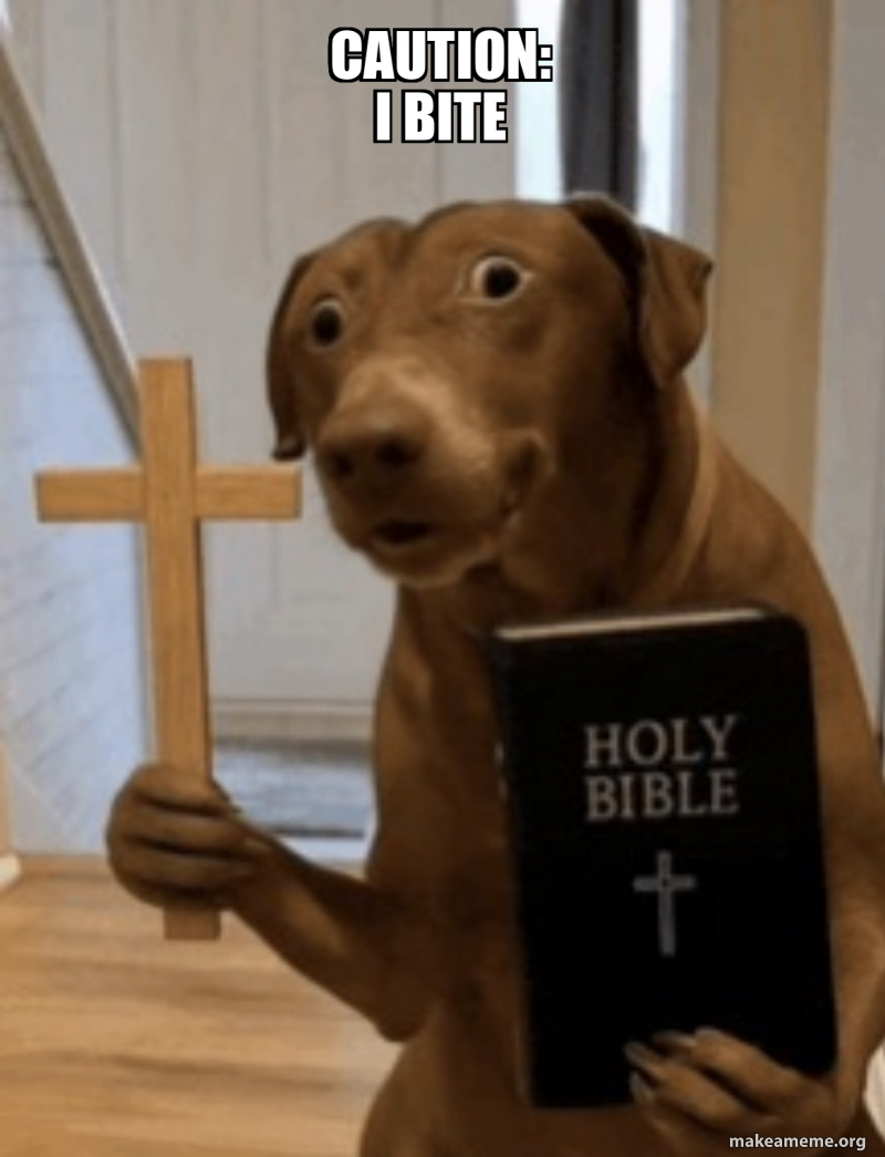 Caution: I bite Meme Generator