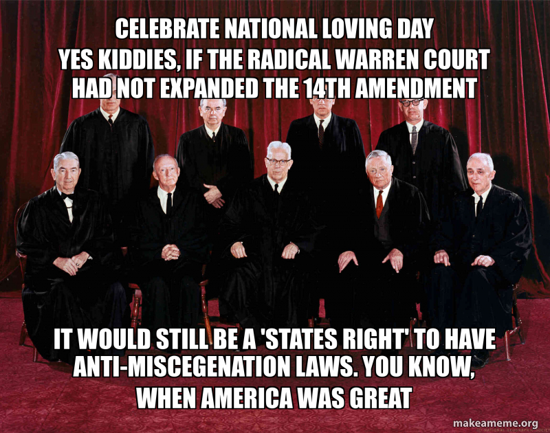 celebrate national loving day yes kiddies, if the radical warren court ...
