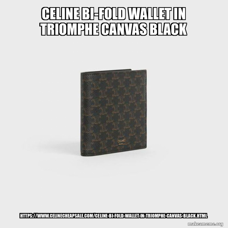 Celine Bi-Fold Wallet in Triomphe Canvas Black https://www ...