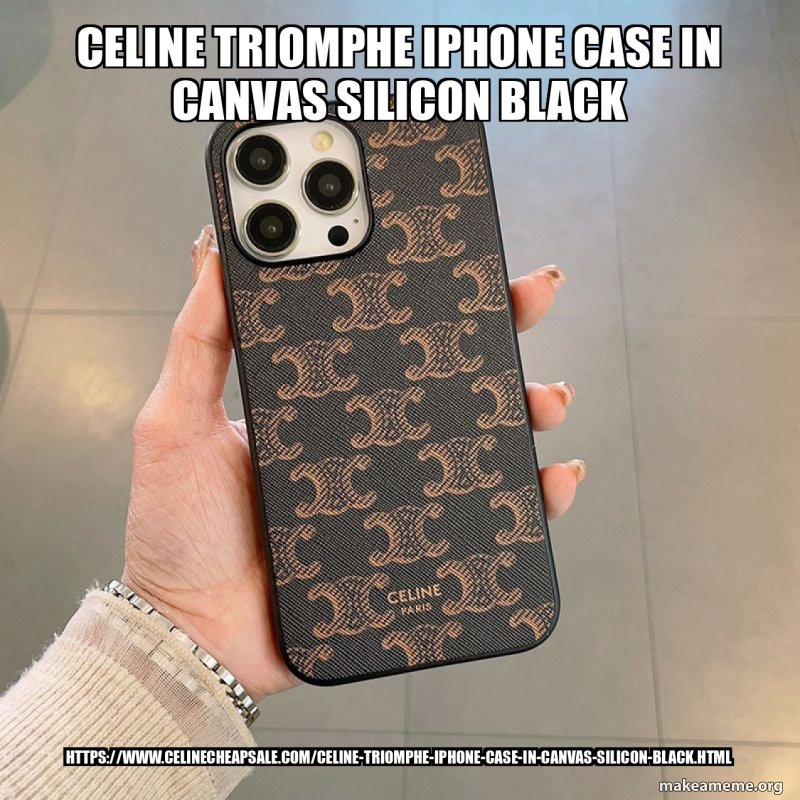 Celine Triomphe iPhone Case in Canvas Silicon Black https://www ...