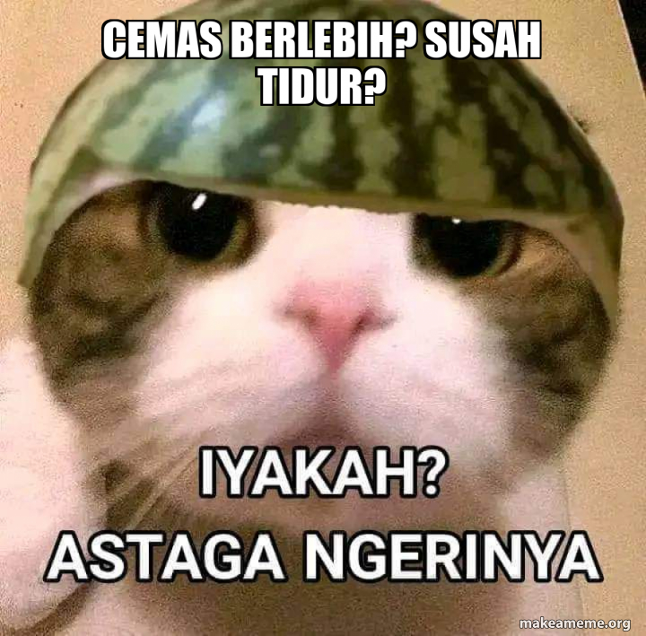 CEMAS BERLEBIH? SUSAH TIDUR? Meme Generator