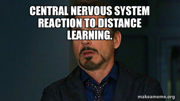 Central nervous system reaction to distance learning. - Tony Stark Eye ...