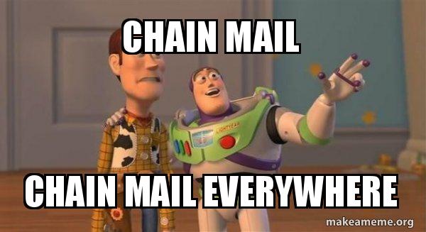 Chain mail Chain mail everywhere - Buzz and Woody (Toy Story) Meme Meme ...