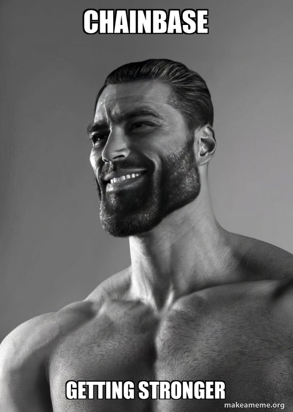 CHAINBASE getting stronger - Gigachad Meme Generator
