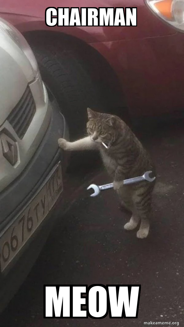 chairman meow - Mechanic Cat Meme Generator