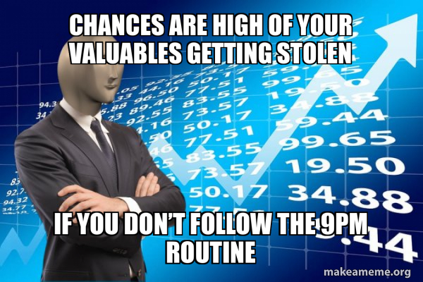 Chances are high of your valuables getting stolen If you don’t follow ...