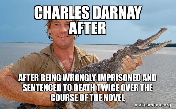 charles darnay after after being wrongly imprisoned and sentenced to ...