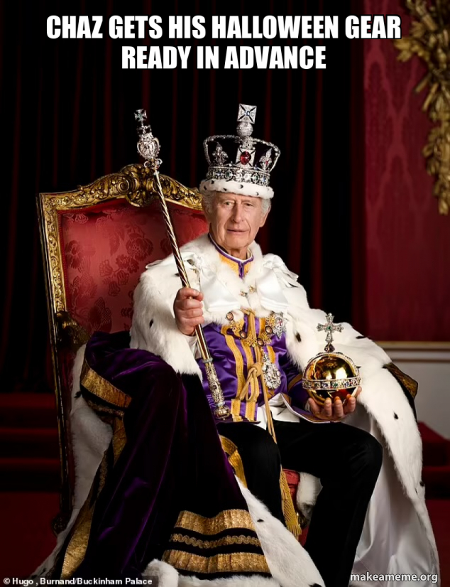 Chaz gets his Halloween gear ready in advance Meme Generator