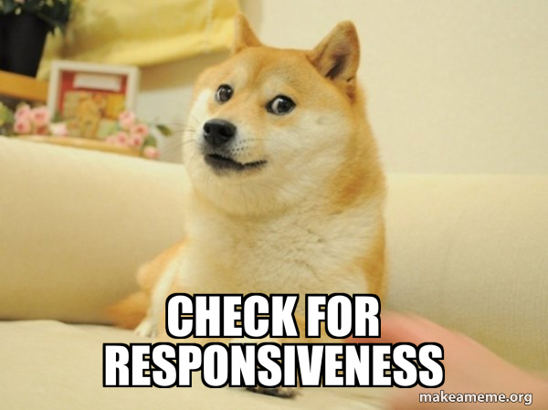 Check for responsiveness - Doge Meme Generator