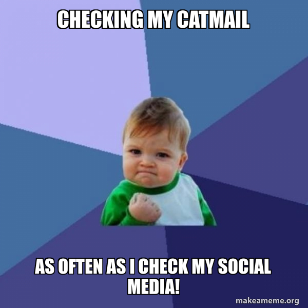 Checking my Catmail As often as I check my social media! - Success Kid ...