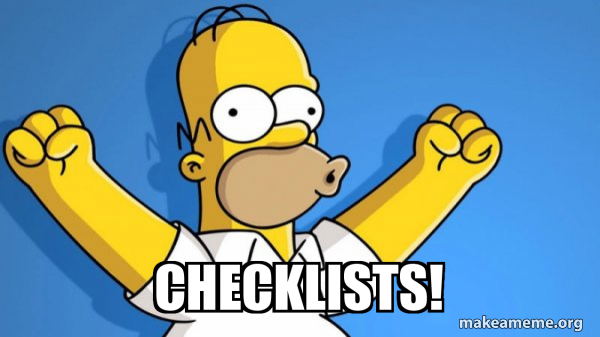 Checklists! - Happy Homer Meme Generator