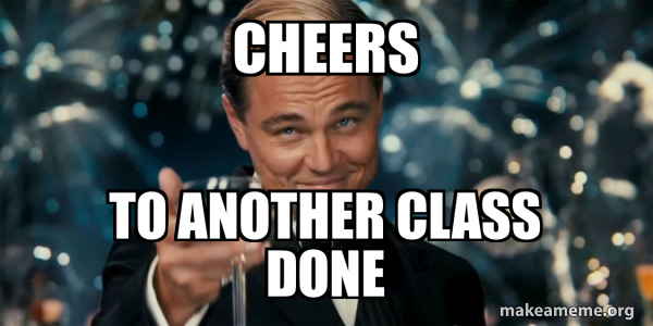 cheers to another class done - Great Gatsby Reaction - Leonardo ...