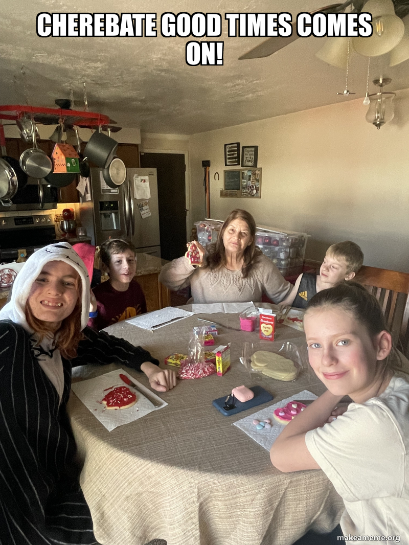 Cherebate good times comes on! Meme Generator