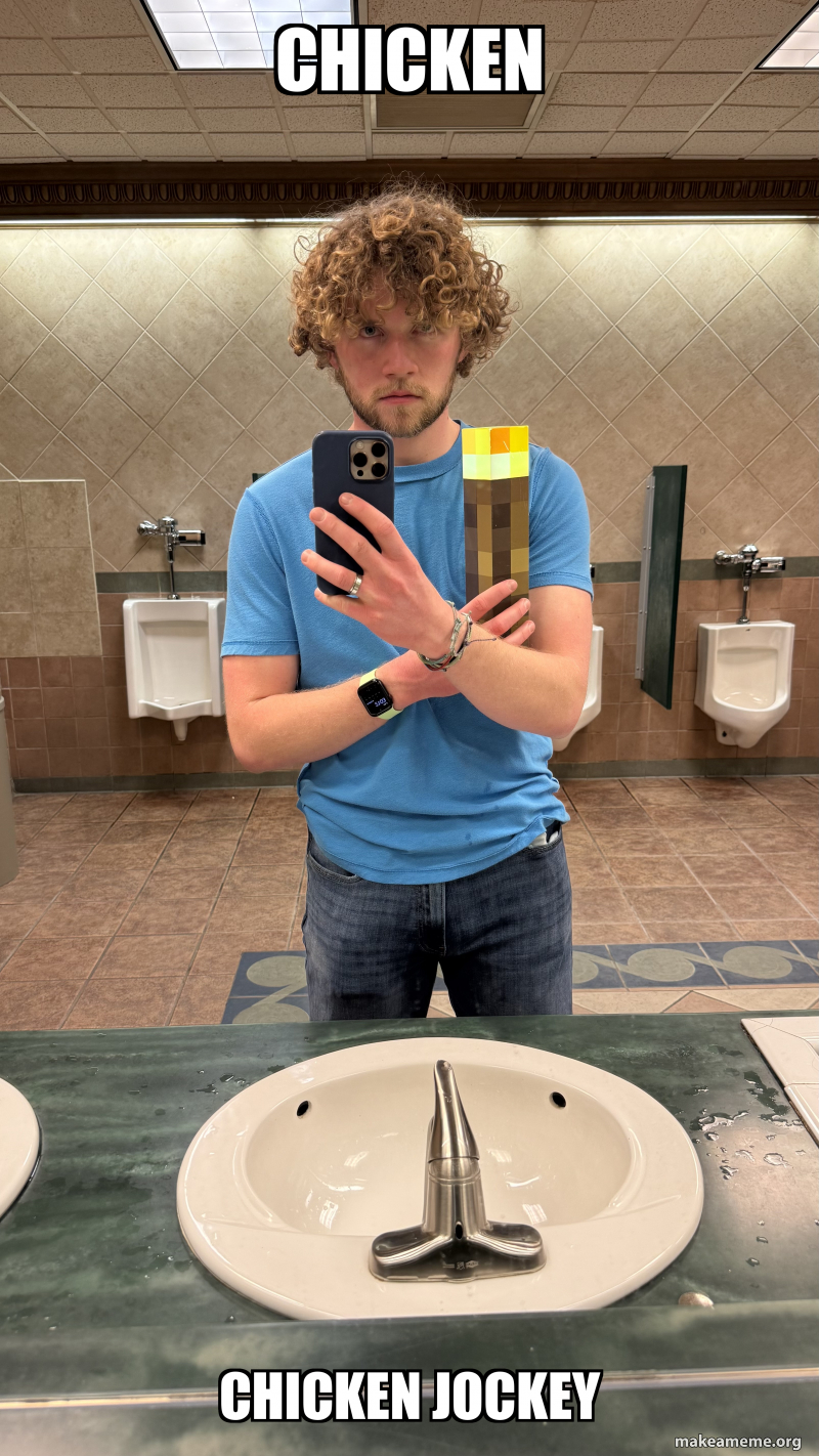 CHICKEN Chicken jockey Meme Generator