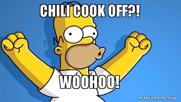 Chili Cook Off?! Woohoo! - Happy Homer Meme Generator