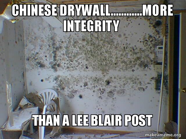 Chinese Drywall............More integrity Than a Lee Blair post Meme ...