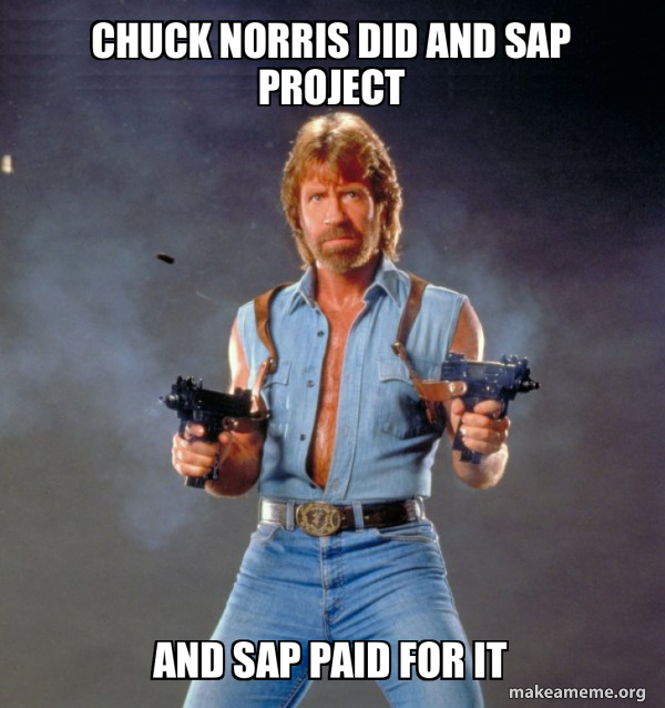 chuck norris did and sap project and sap paid for it - Chuck Norris ...