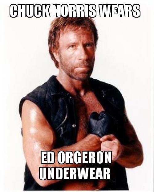 Chuck Norris Wears Ed Orgeron Underwear - Cn Meme Generator