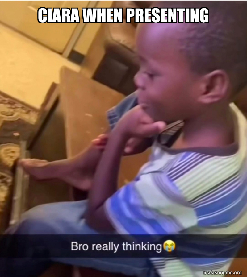 Ciara when presenting Meme Generator